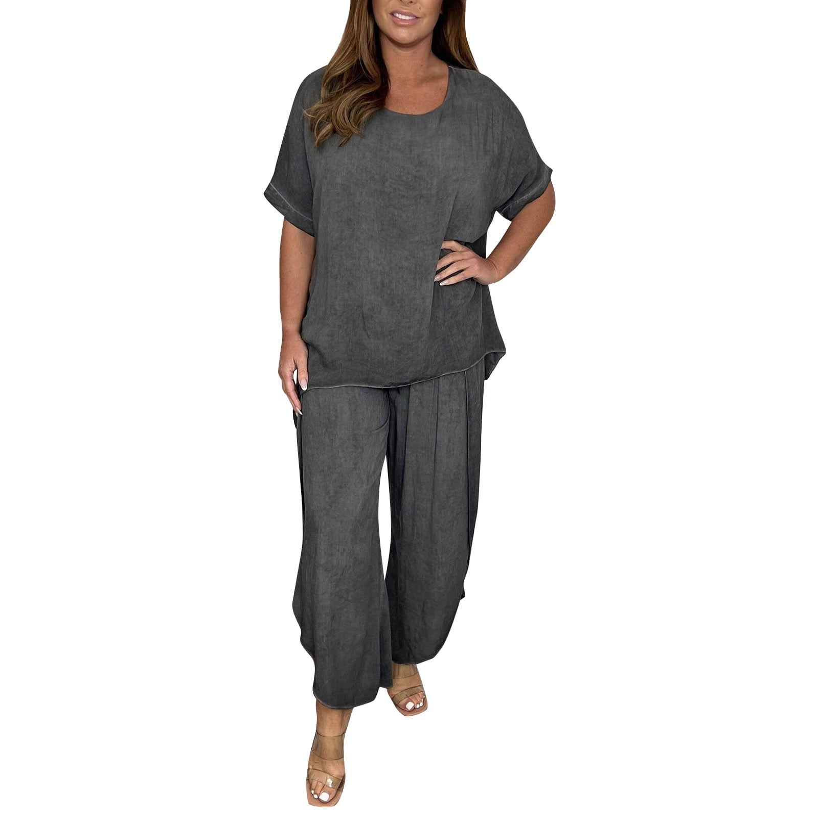 Chuancc Matching Sets Women Clothing Women 2 Piece Outfits Sets ...