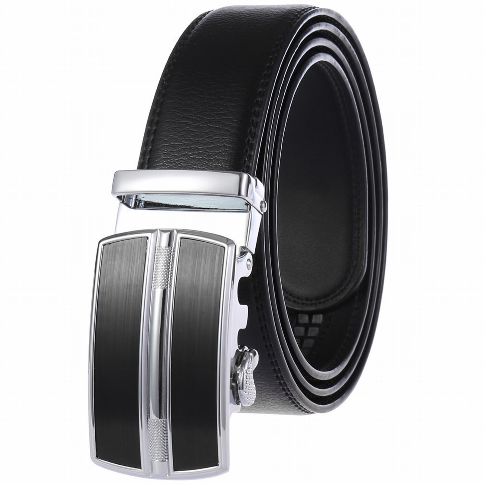 Chuancc Mens Black Belt Mens Leather Dress Belt Ratchet Belts For Men ...