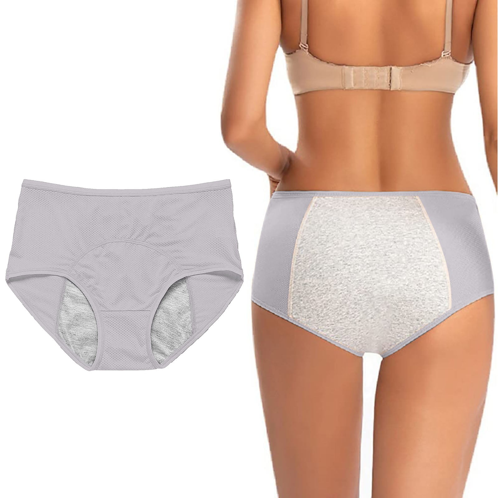 Chuancc Period Underwear Compression Underwear Women Plus Size L To 8XL Physiological Pants Leak ...