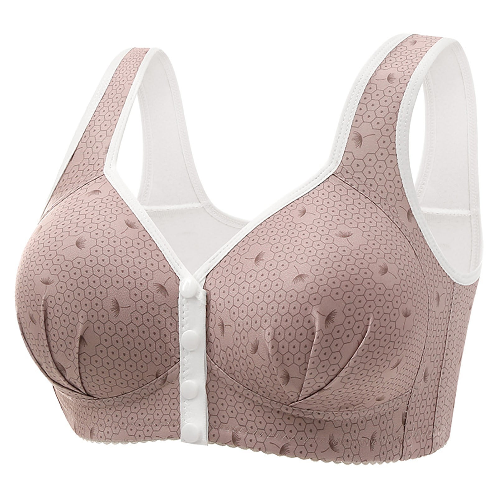 Chuancc Plus Size Front Closure Bras For Full Figured Women Wireless ...