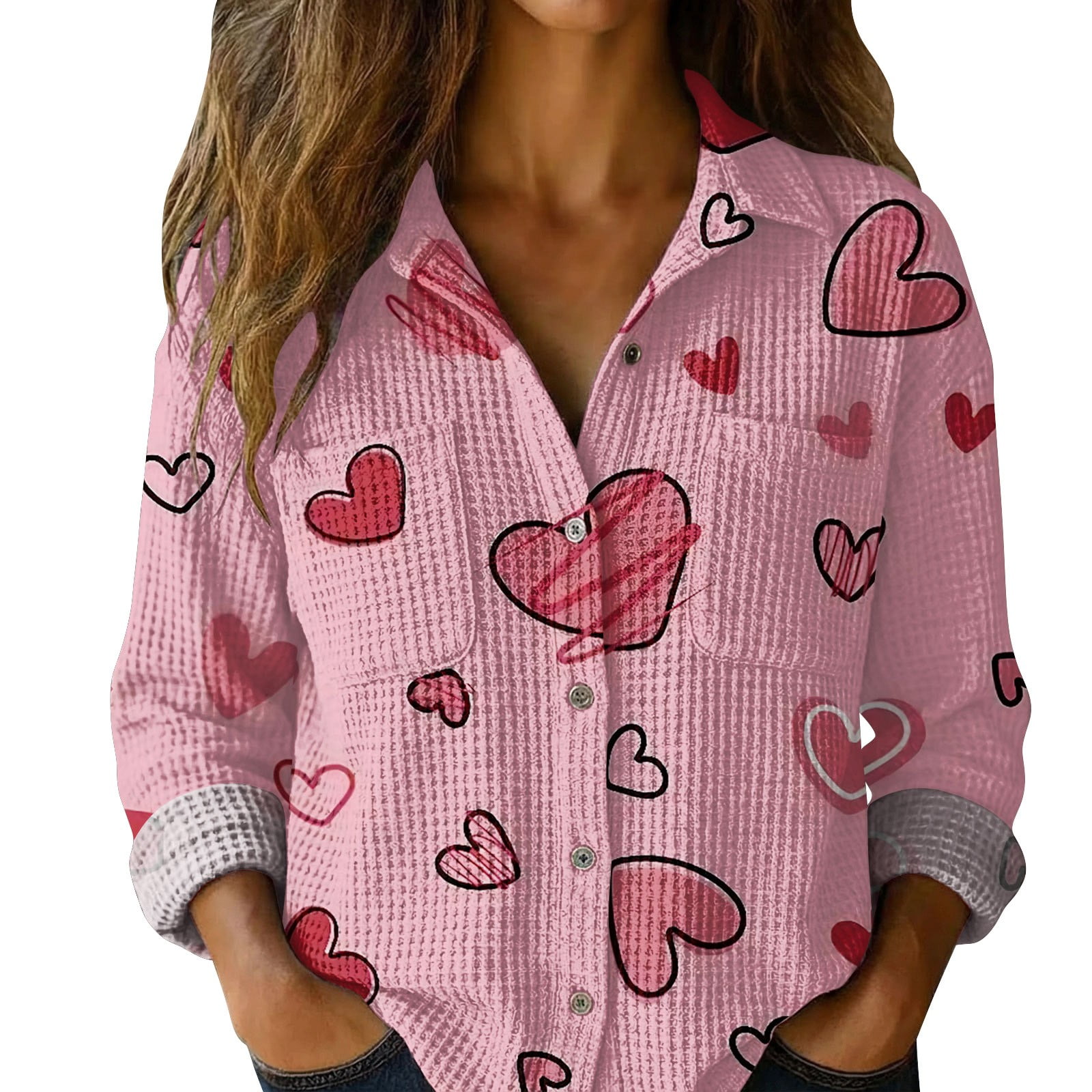 Chuancc Slim Fit Long Sleeve Shirt Womens Winter Shirts Going Out ...