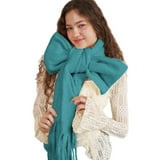 Chuancc Super Soft Thick Wool Shawl - Large Winter Scarf Wrap For Women ...