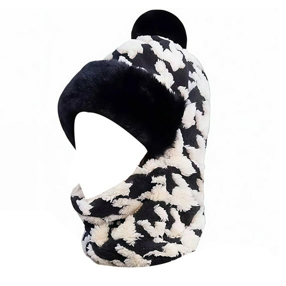 Chuancc Thick Women Winter One Piece Slouchy Fleece Beanie Scarf Face ...