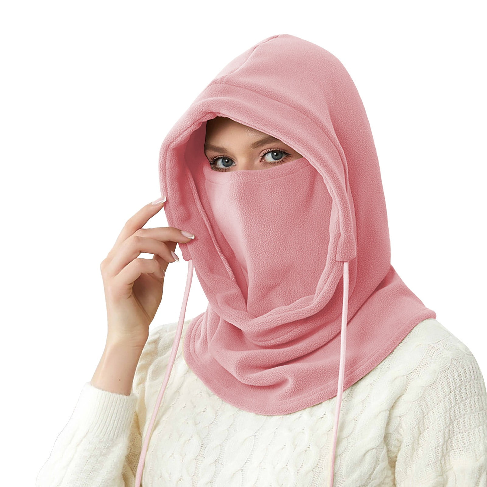 Chuancc Women One Piece Slouchy Fleece Beanie Hats Scarf Face Warm ...