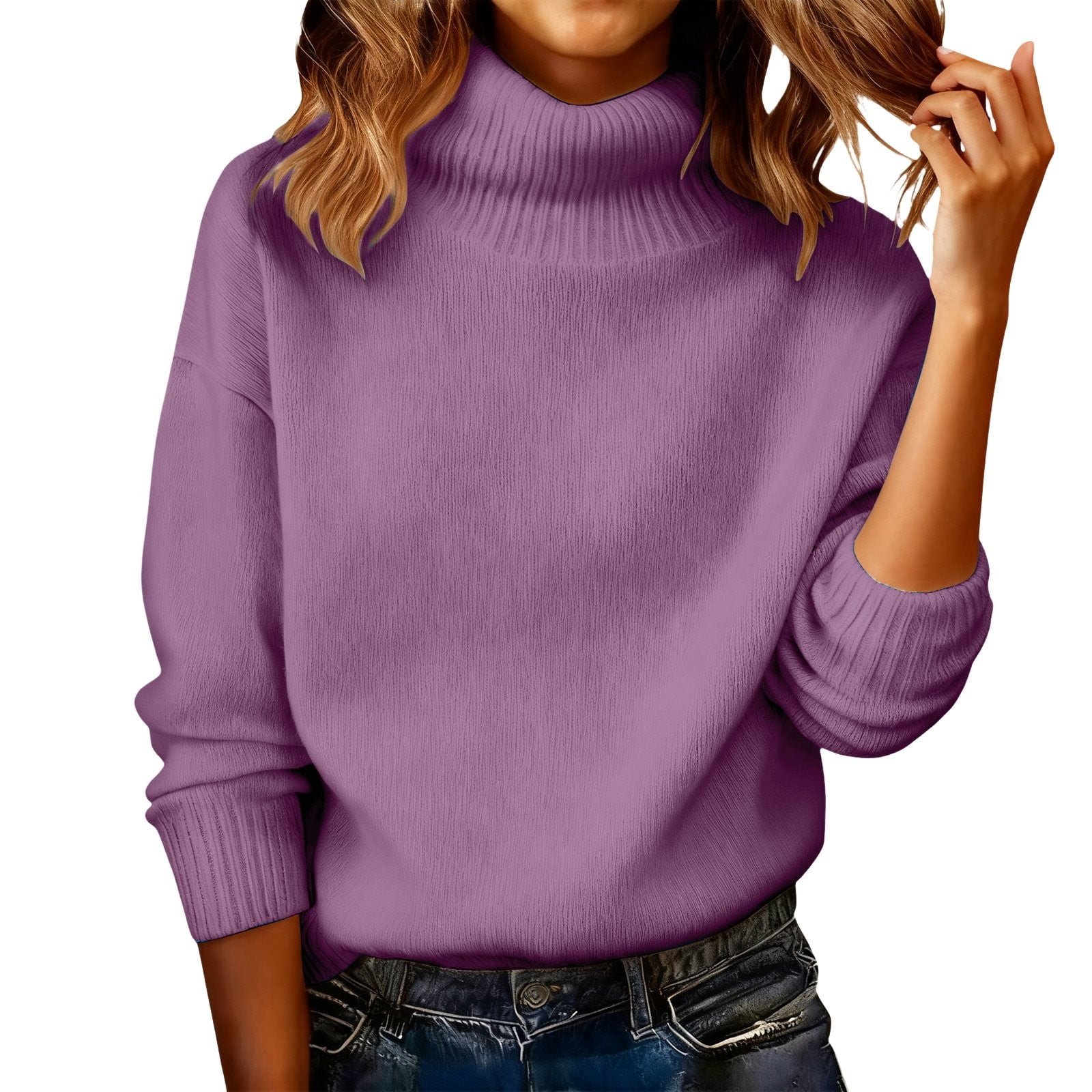 Chuancc Womens 2026 Fall Sweaters Long Sleeve Tops,Womens Winter ...