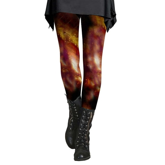 Chuancc Womens Printed Tummy Control Yoga Workout Leggings Pocket,Soft ...