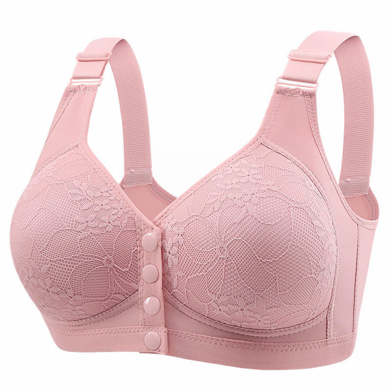 Chuancc Womens Underwear,Women'S Fixed Cup Front Open Button Bra Beauty ...