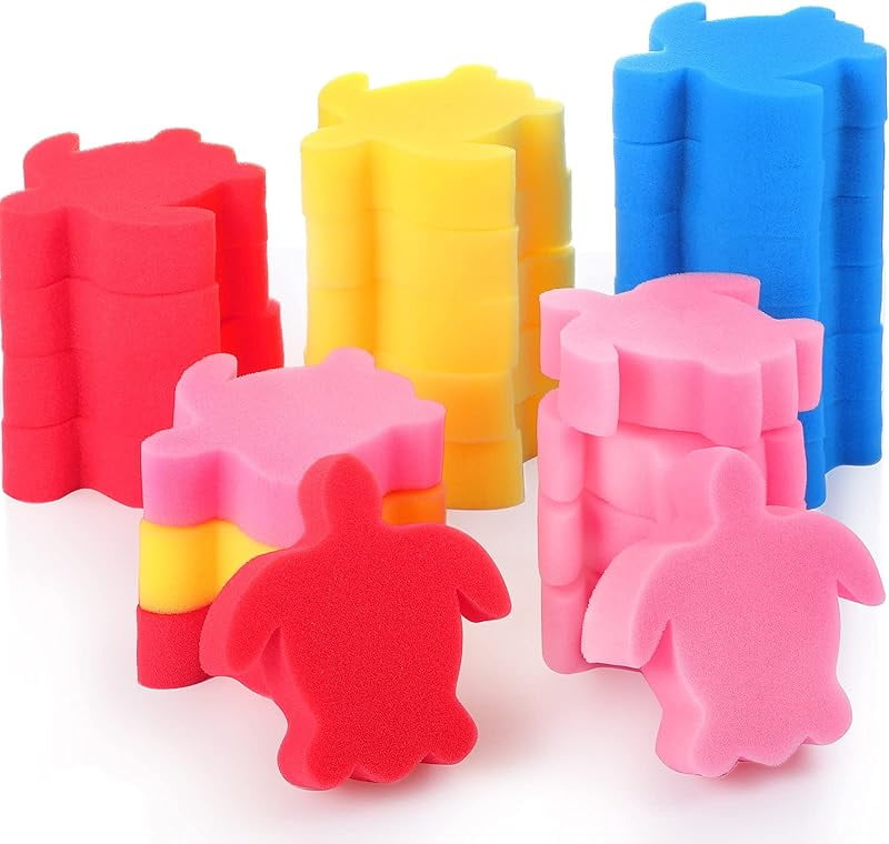 Chuangdi 24 Pieces Hot Tub Sponge, Turtle Oil Scum Absorbing Absorber ...