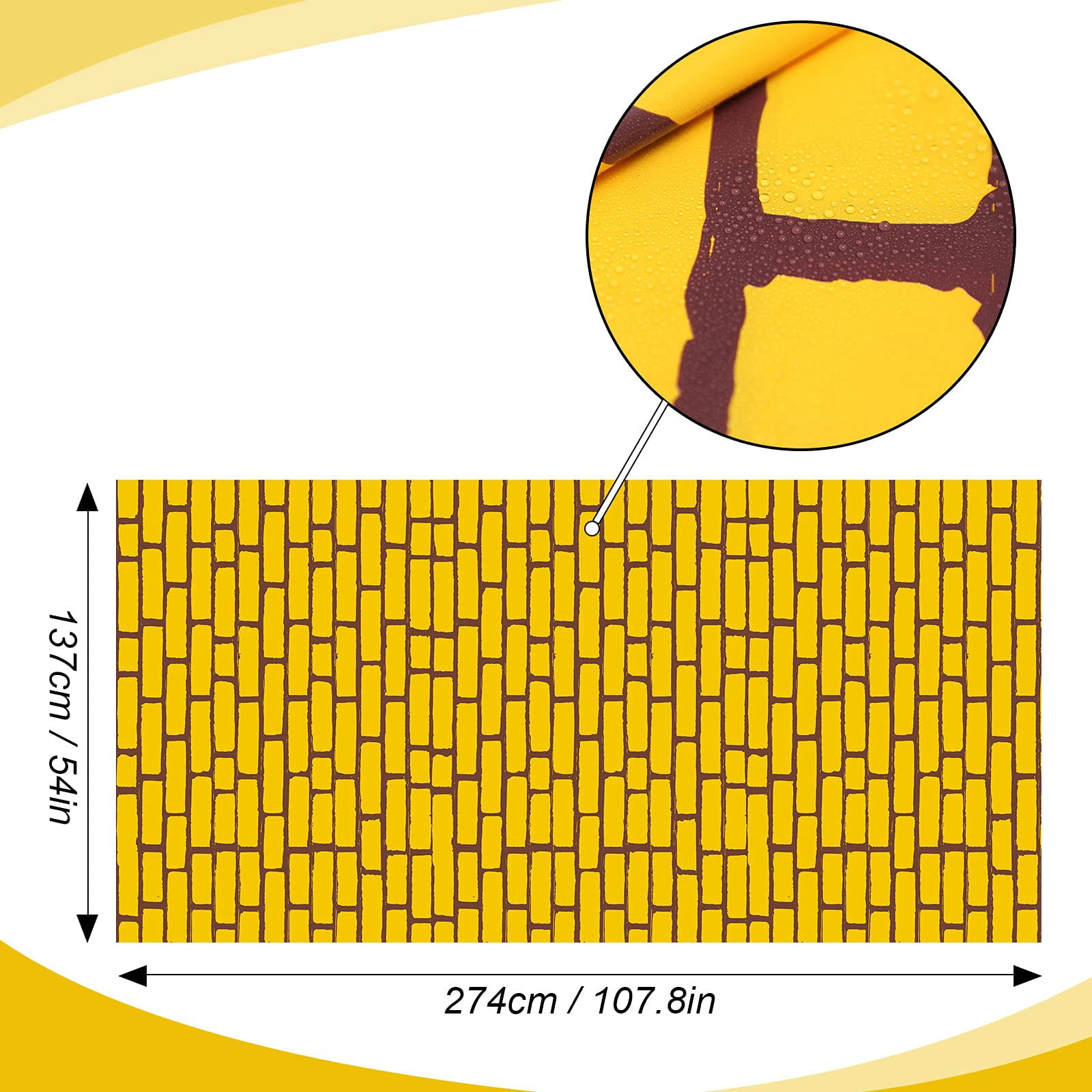 Chuangdi 4.5 x AJH3 9 Feet Brick Road Runner Novelty Aisle Floor Runner ...