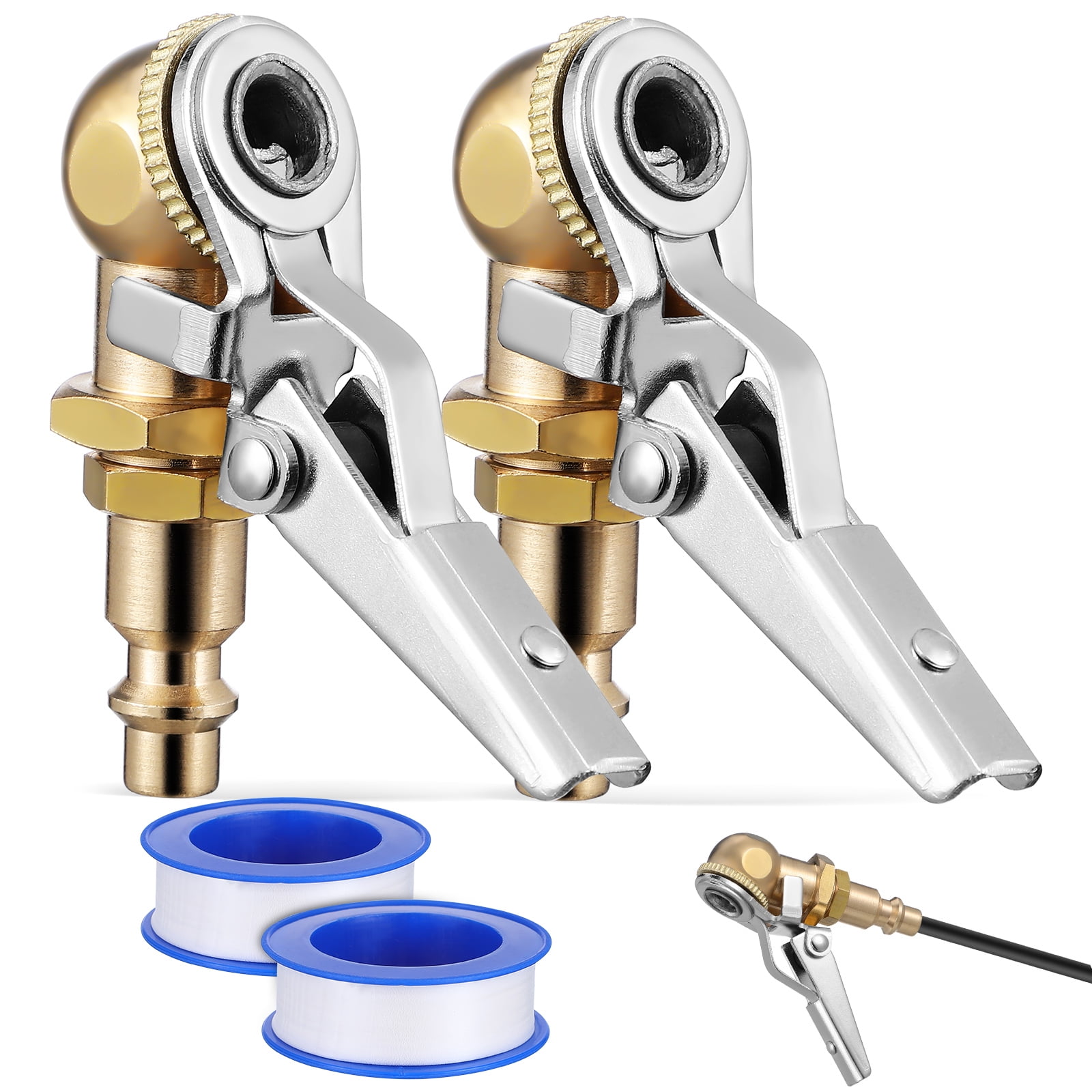 Chuangji 2 Pcs Tire Chuck Air Chuck Quick Connect Chuck Locking Air ...