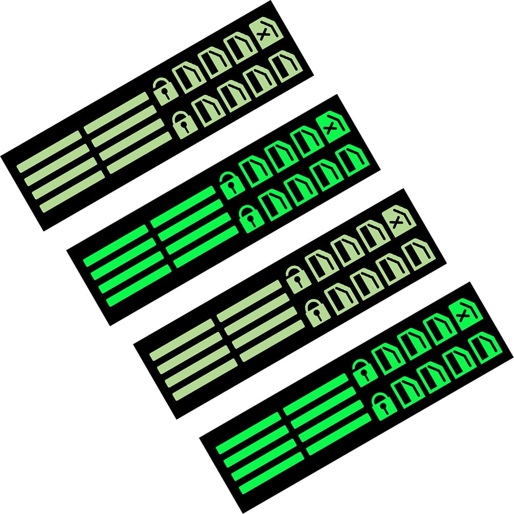 Chuangji 4 Sheets Glow Car Button Stickers Automotive Interior ...