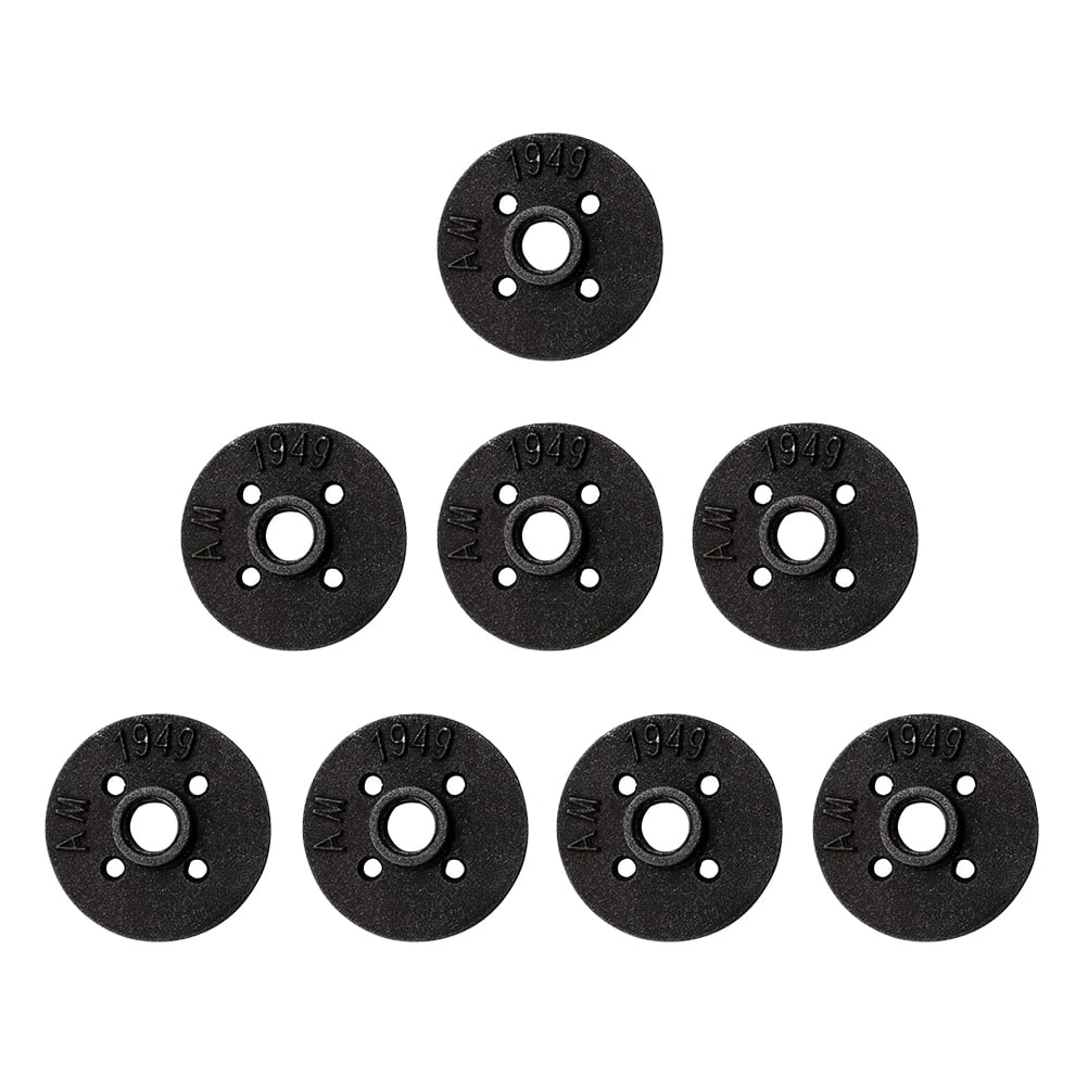 Chuangji 8 Pcs Aluminum Alloy Flange Plate Retro Decor Flanges Pipe ...