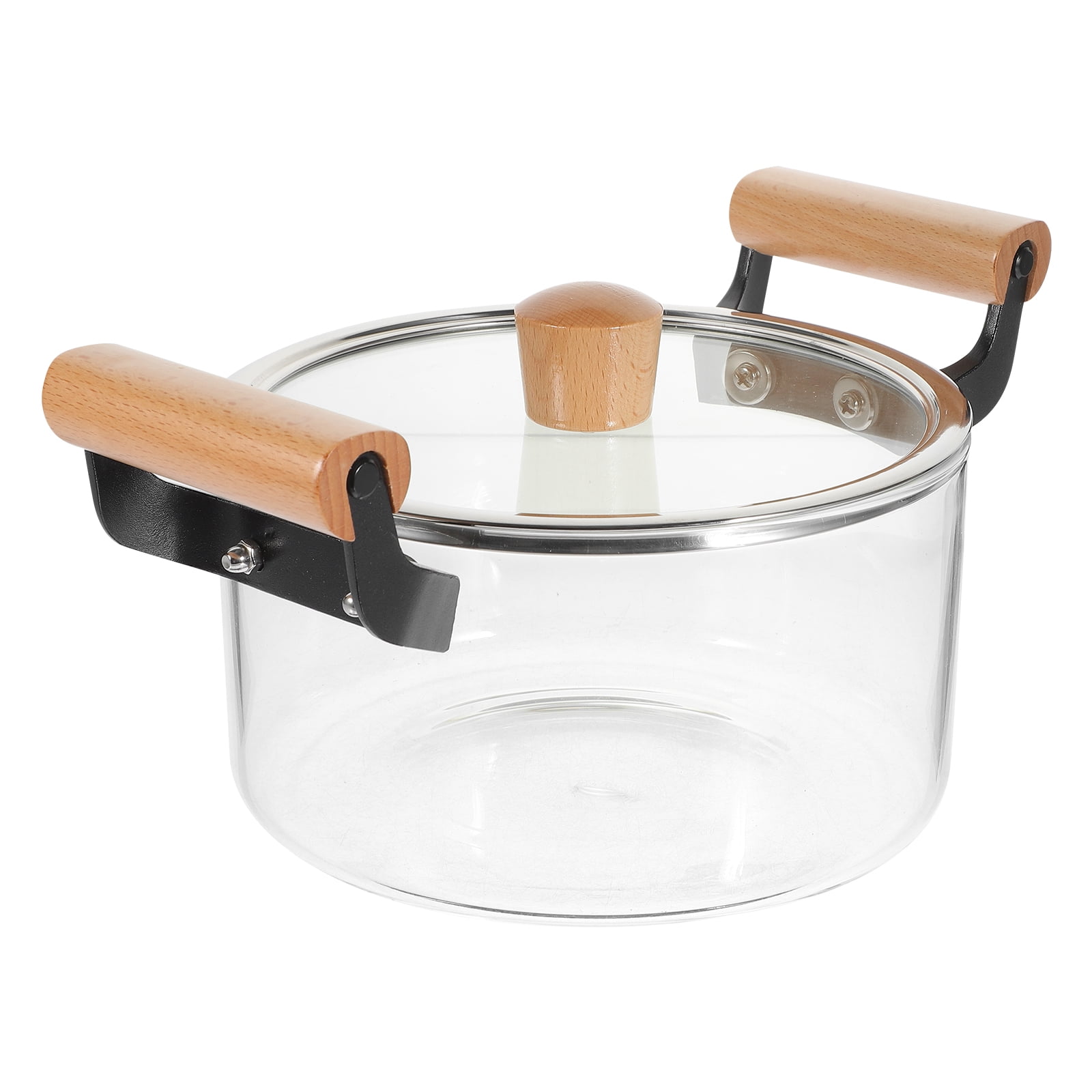 STOBOK Soup Pot With Glass Lid Transparent 1Set for Home Cooking ...