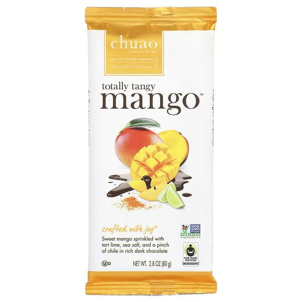 Chuao Chocolatier, Dark Chocolate Bar, Totally Tangy Mango™, 2.8 oz ...