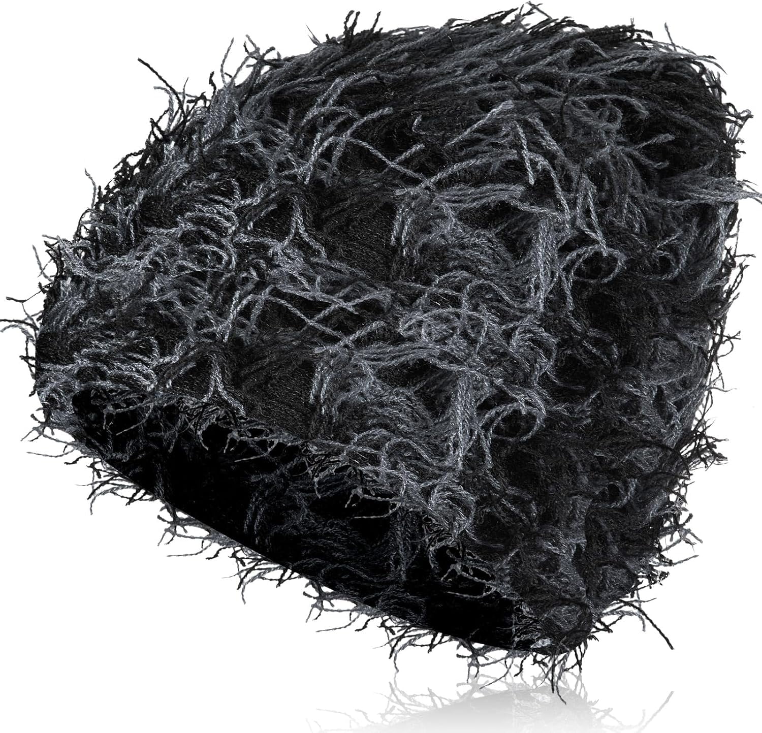 Chuarry Distressed Knitted Beanie Fuzzy Winter Hats Thick Warm Beanies ...