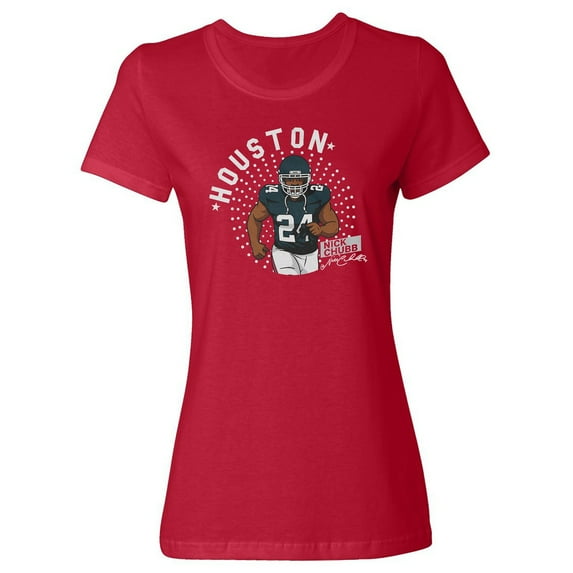Chubb Tribute Houston Star Player - Football Fans Ladies' Crewneck T ...