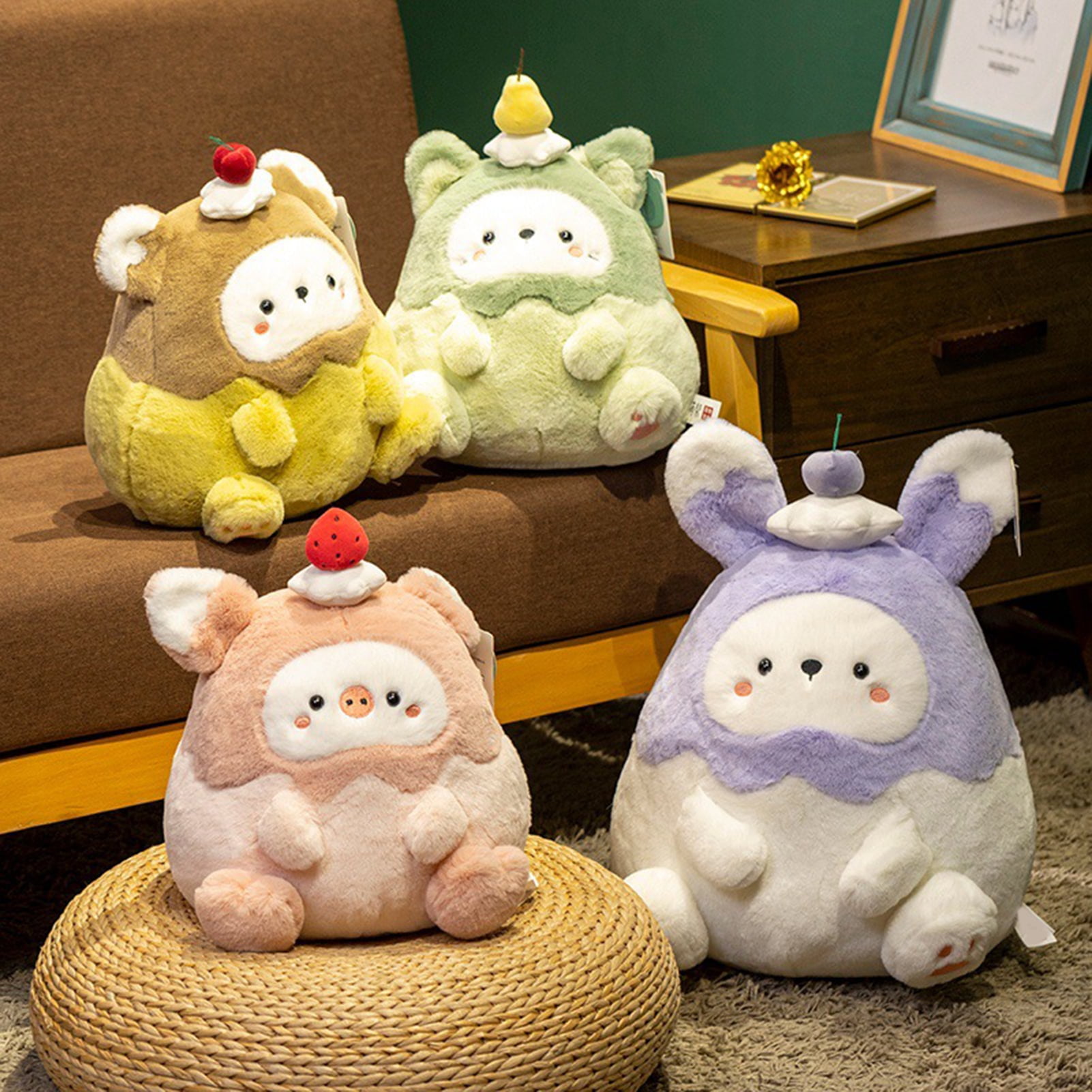 Chubby Animal Plush Toy Cute Soft Fluffy PP Cotton Stuffed Animal ...