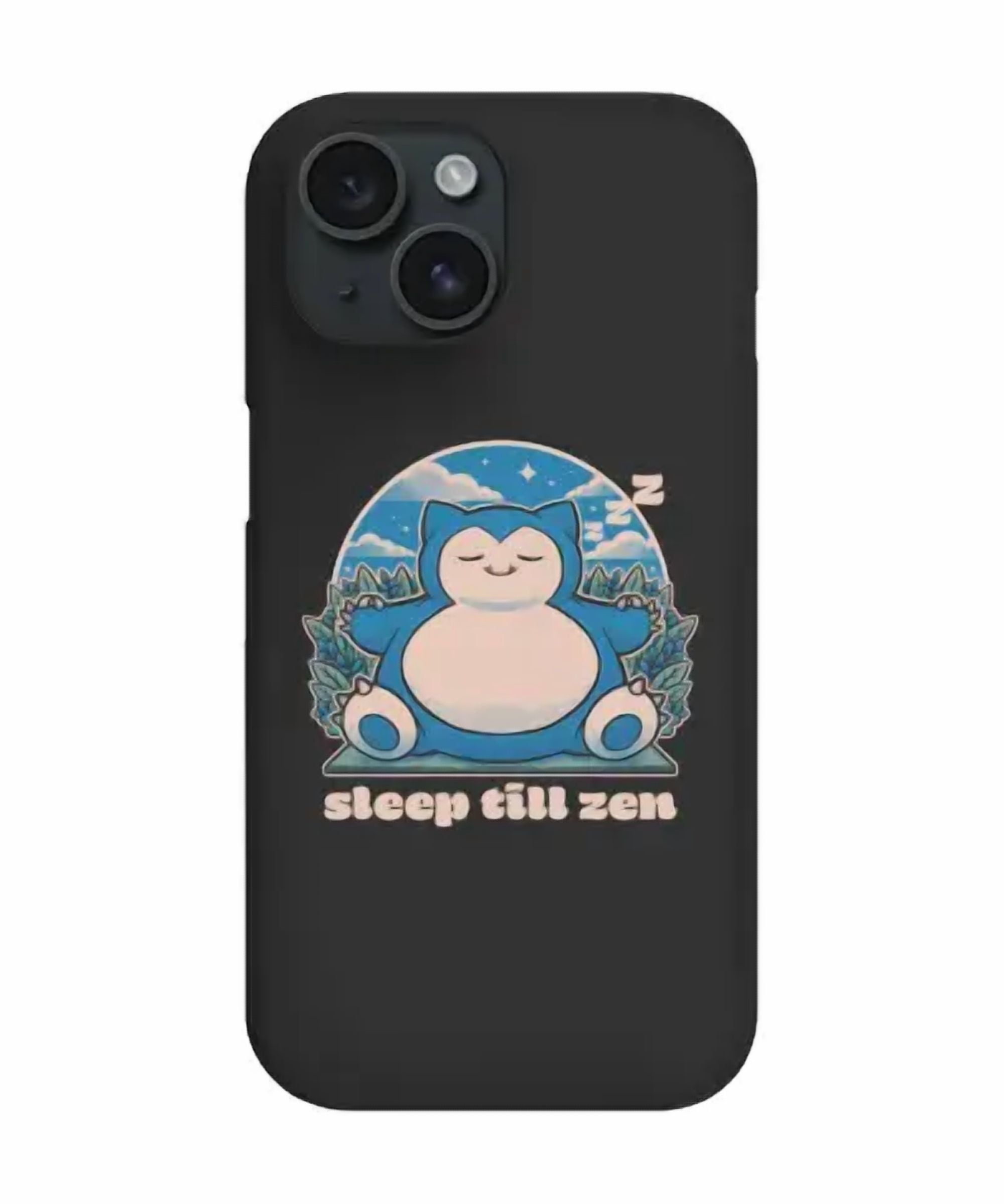 Chubby Anime Zen Monster Cute Nap Gift Phone Case for iPhone 16 15 14 ...