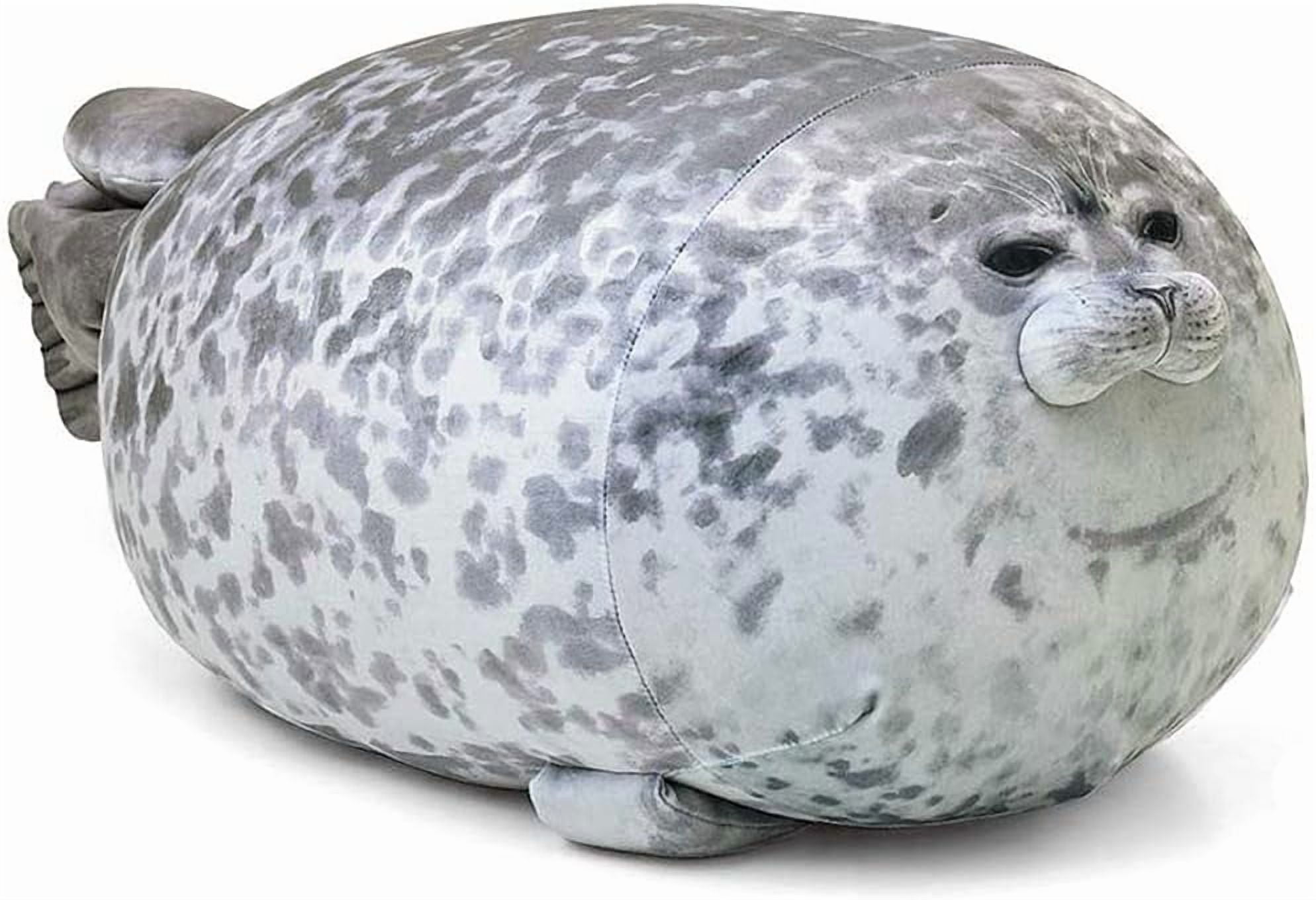 Chubby Blob Seal Pillow – Cute Seal Plush Toy, Soft Cotton Stuffed ...
