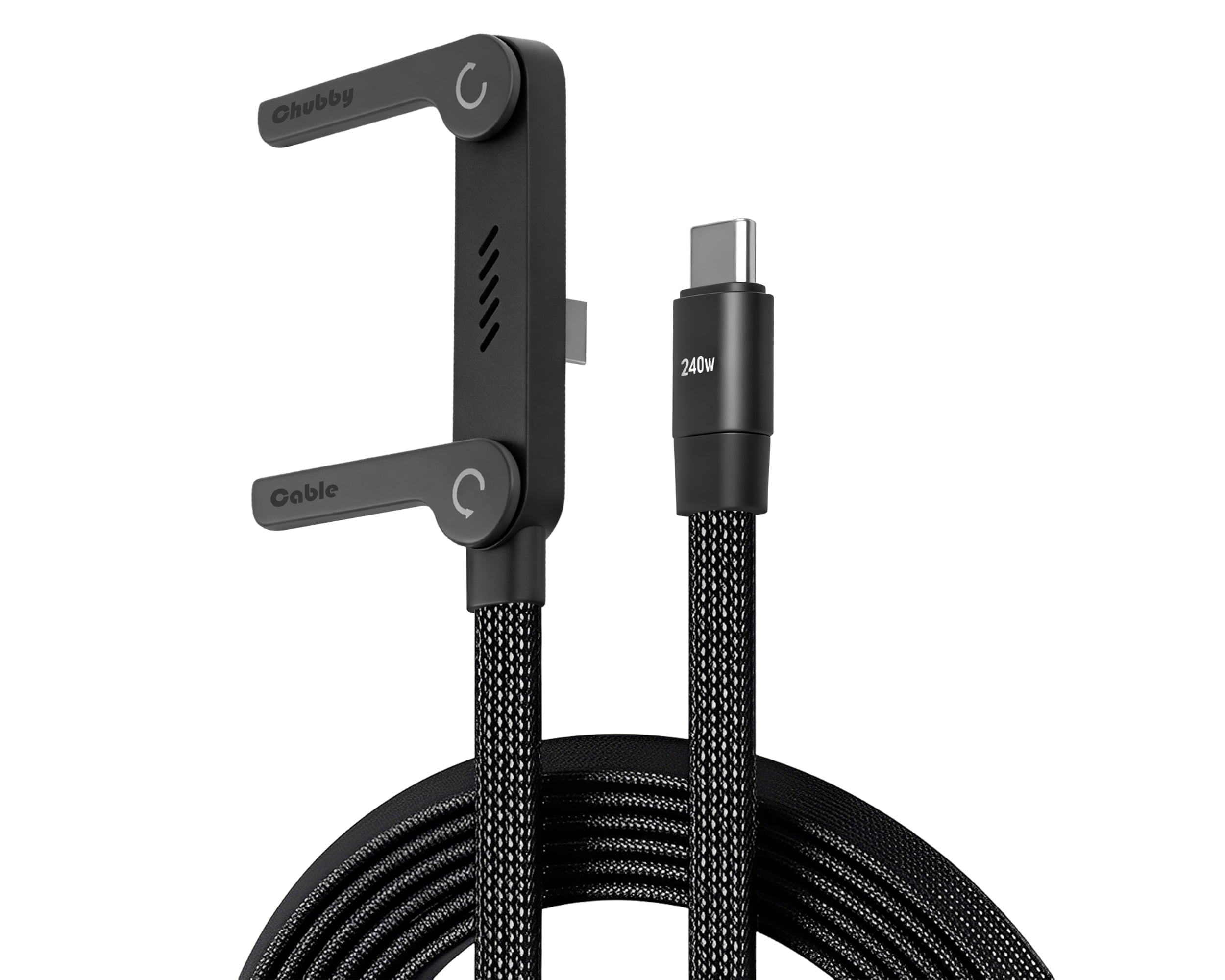 Chubby Cable StandLite 240W Braided Fast Charge USB C Cable With Built ...