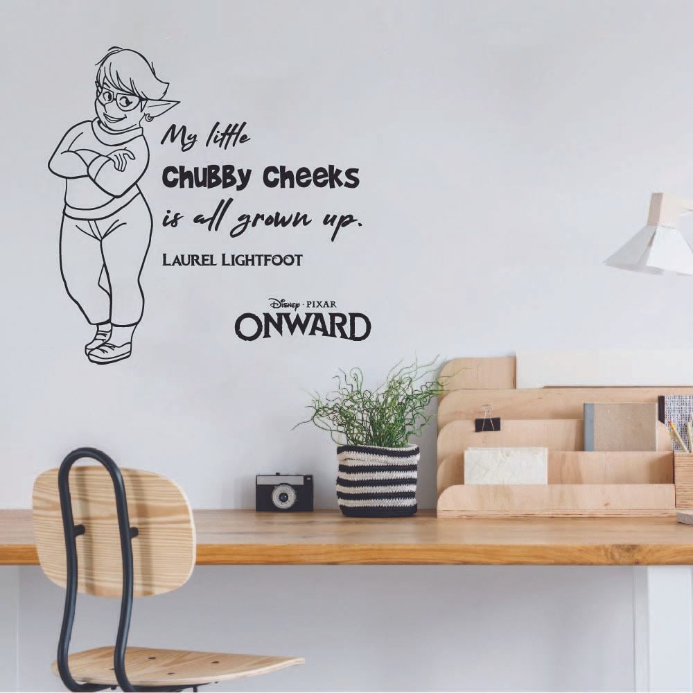 Chubby Cheeks Laurel Quote Onward Movie Disney Cartoon Wall Sticker Art ...