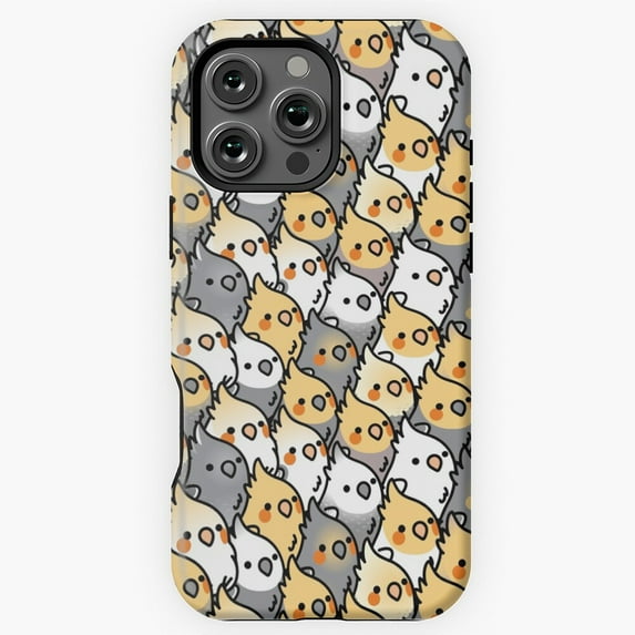 Chubby Cockatiel Party Art iPhone Case 17 16 15 14 13 12 11 Pro Max ...
