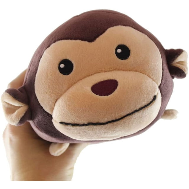 Chubby Plush Monkey Stuffed Animal Toy - Soft Squishy Roll Animal ...