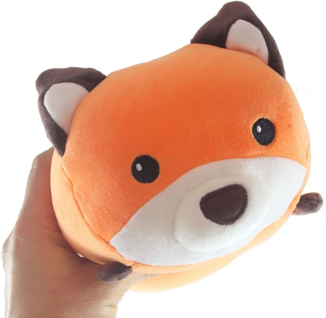Chubby Plush Red Fox Stuffed Animal Toy - Soft Squishy Roll Animal ...