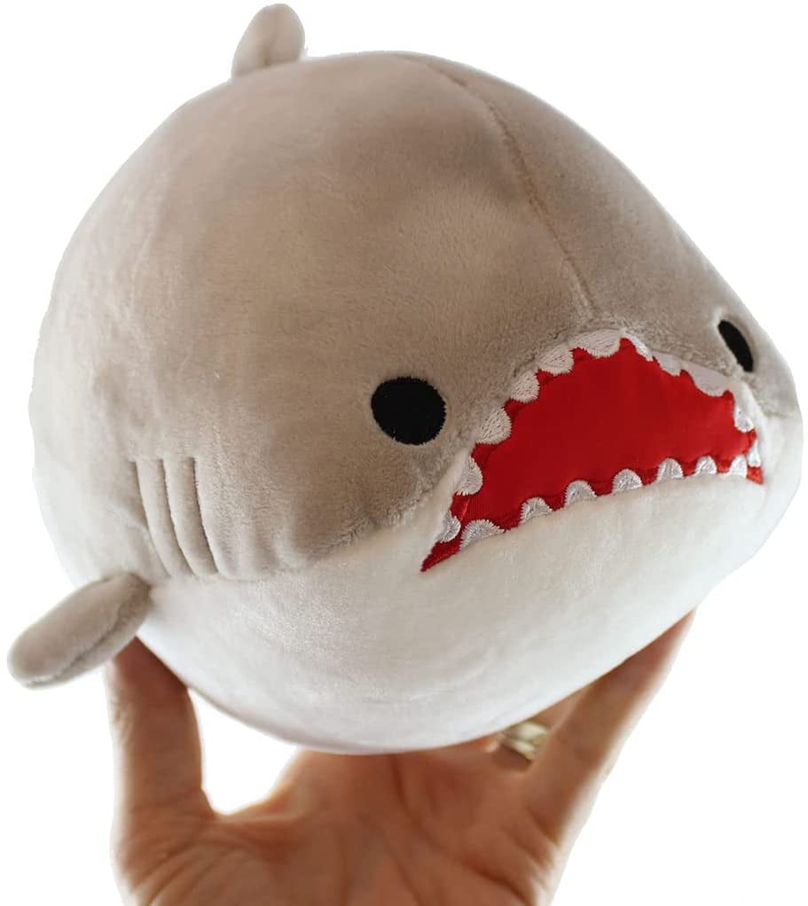 Chubby Plush Shark Great White Jaws Stuffed Animal Toy - Soft Squishy ...