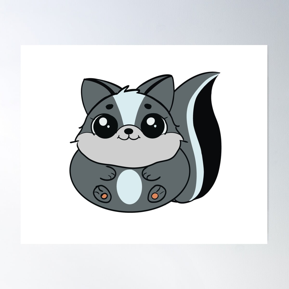Chubby Skunk Poster Wall Art, Modern Wall Decor For Living Room Bedroom ...