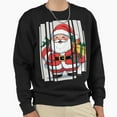 Chubby St. Nick Holding Gifts Unisex Sweatshirt Funny Christmas Retro Vintage Holiday Graphic ...
