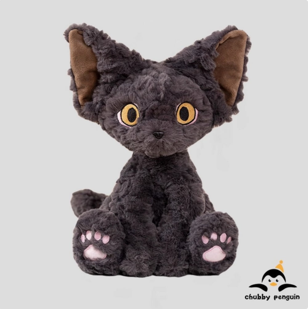 Chubby penguin black Devon cat curly cat plush toy doll doll cuddle ...