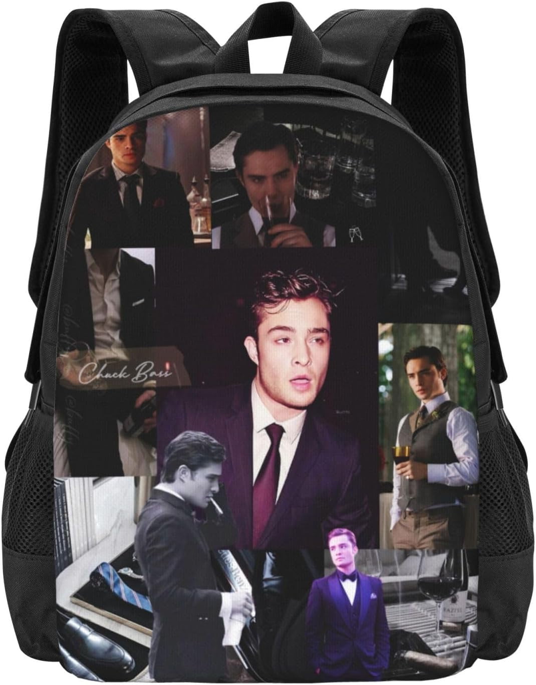 Chuck Bass Backpack Laptop Backpacks Shoulders Travel Bag Lightweight ...