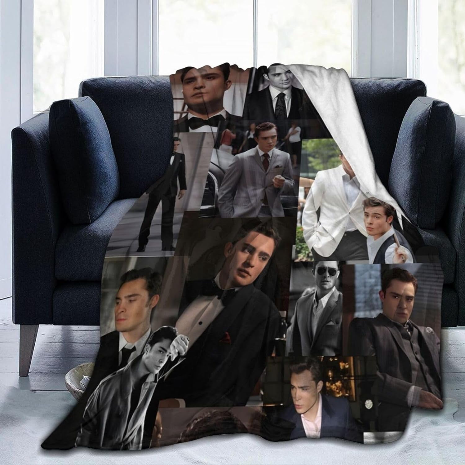 Chuck Bass Fleece Blanket for Couch - Throw Blanket Lightweight Ed ...