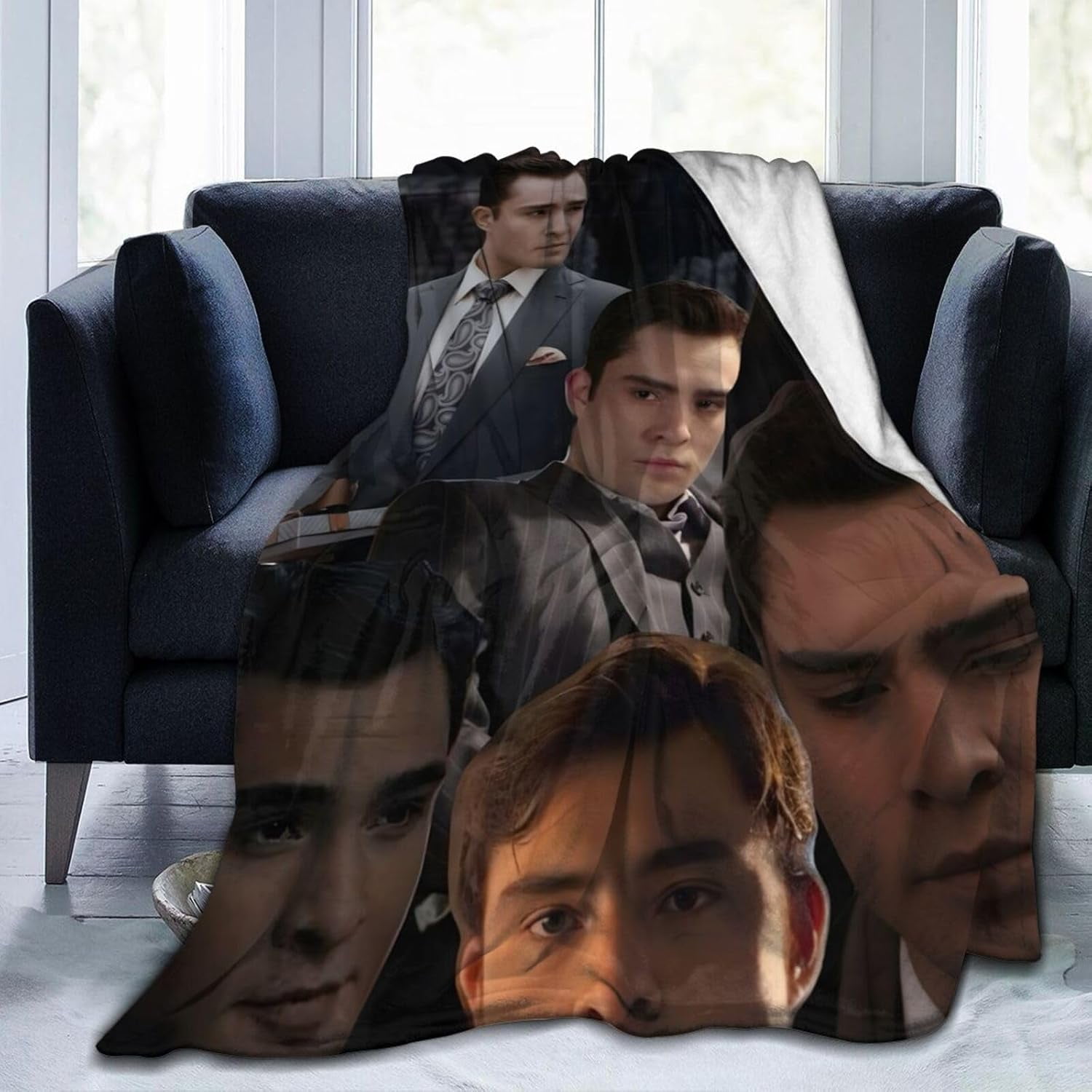 Chuck Bass Fleece Blanket for Couch - Throw Blanket Lightweight Ed ...