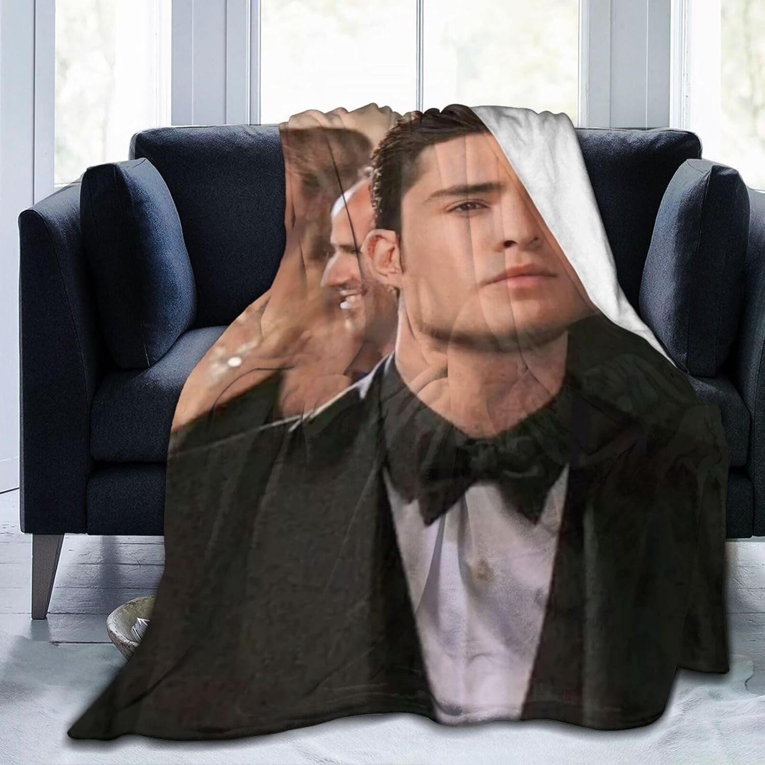 Chuck Bass Throw Blanket Ed Westwick Fleece Blanket Soft Cozy Flannel ...