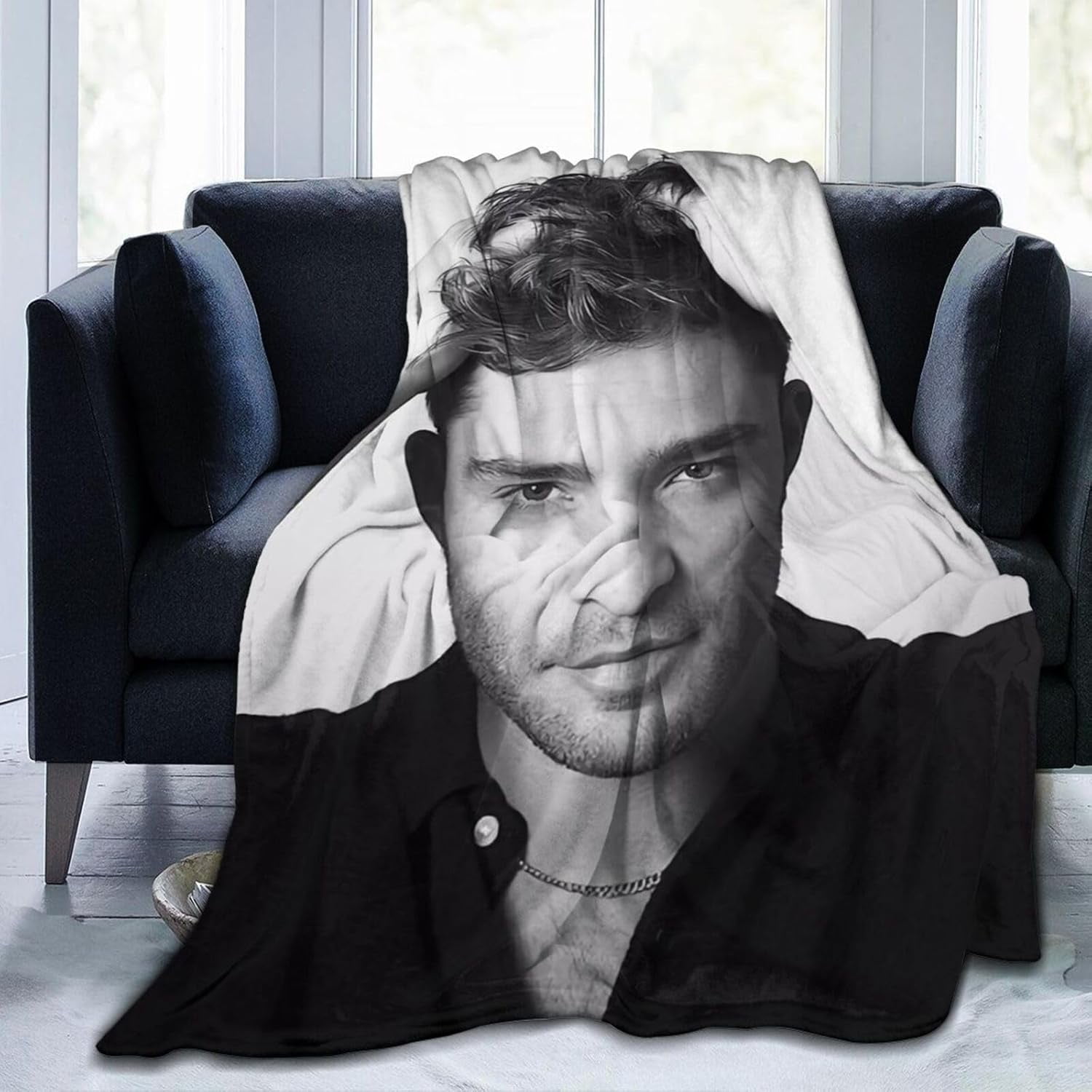 Chuck Bass Throw Blanket Ed Westwick Fleece Blanket Soft Cozy Flannel ...