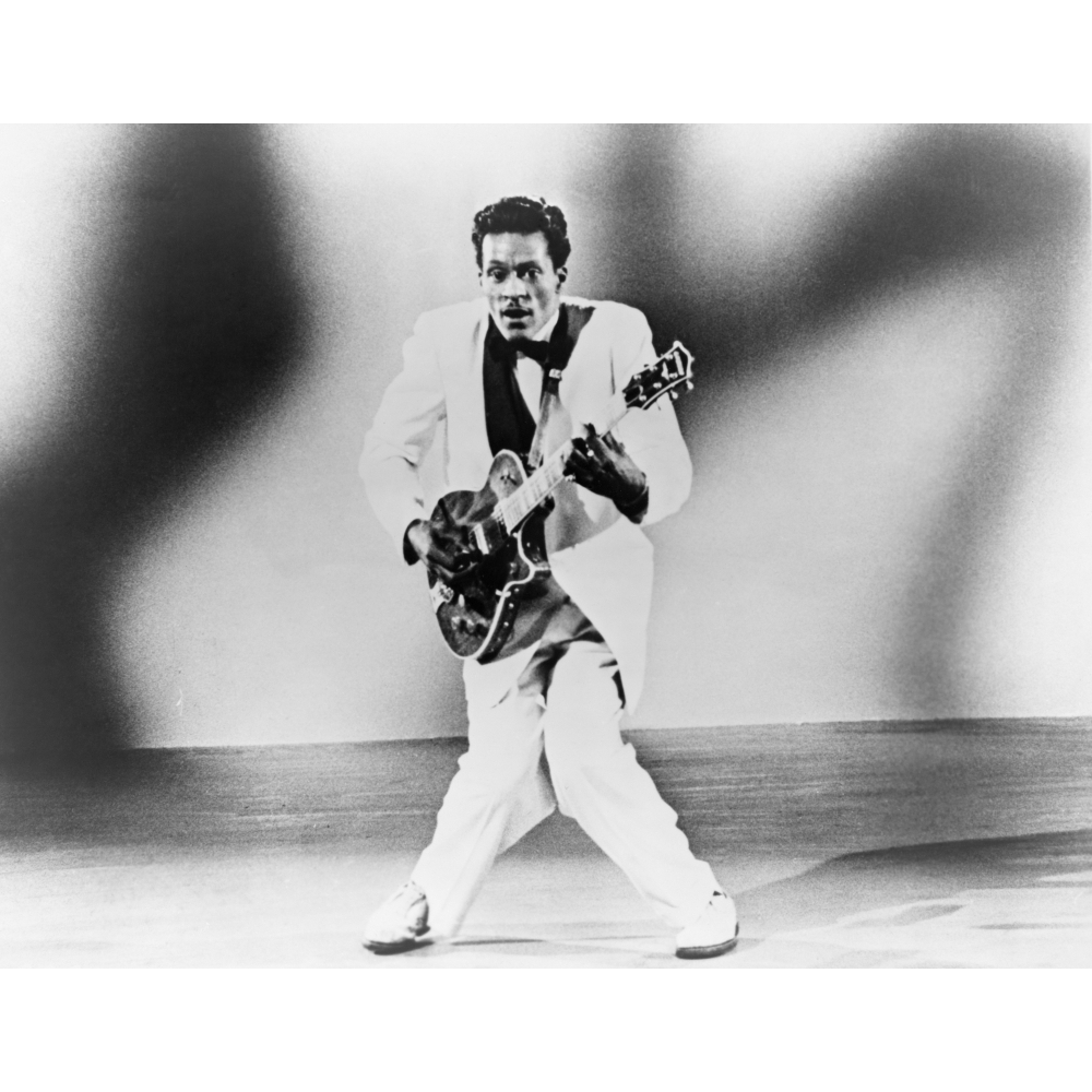 Chuck Berry Playing Guitar. Berry Created Classic Rock N' Roll Numbers ...