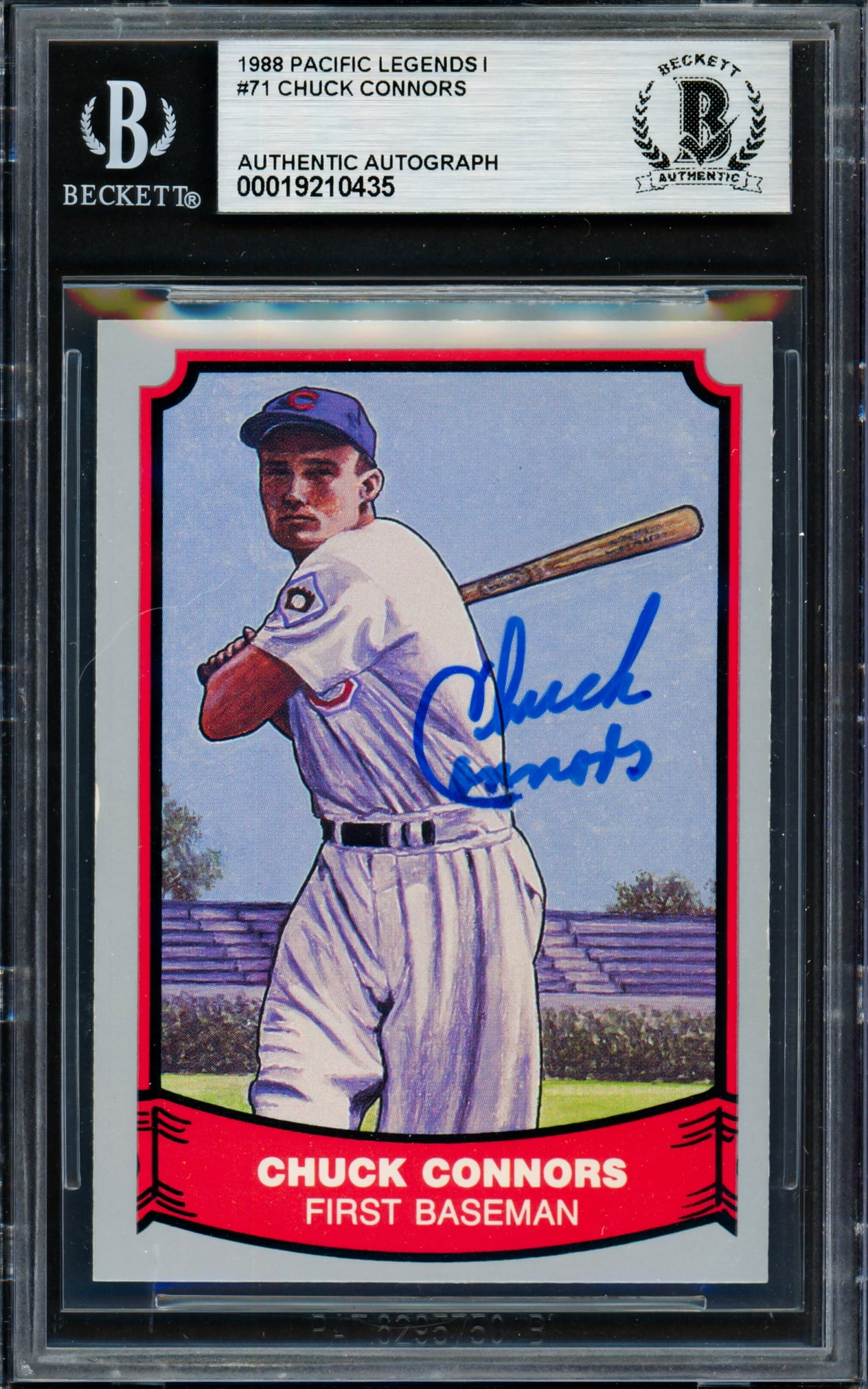 Chuck Connors Autographed 1988 Pacific Baseball Legends Card #71 ...