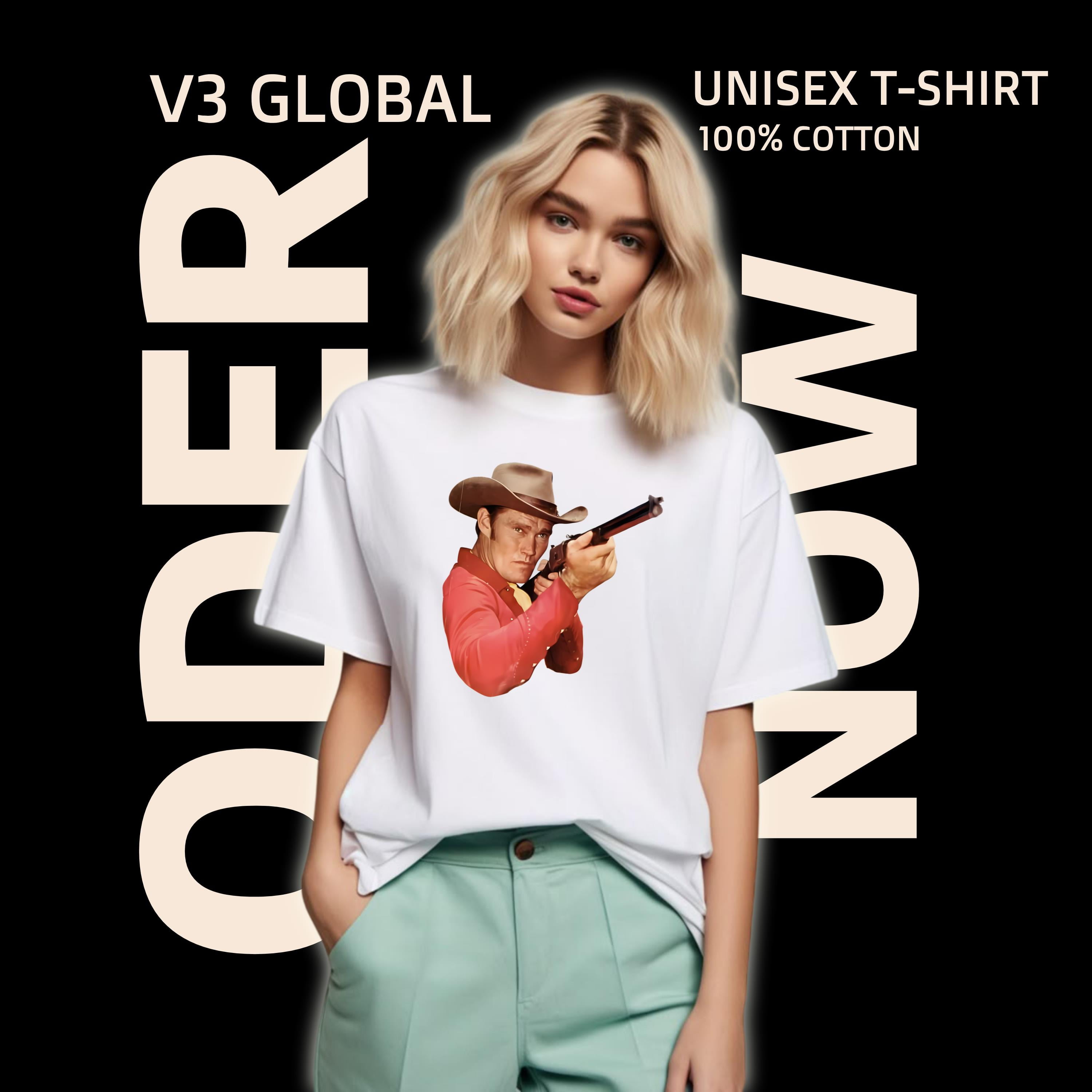 Chuck Connors The Rifleman Shooting Graphic T-Shirt, for men & women ...