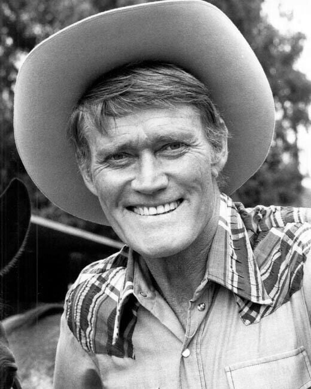 Chuck Connors smiling pose on set of Branded TV series 8x10 photo ...