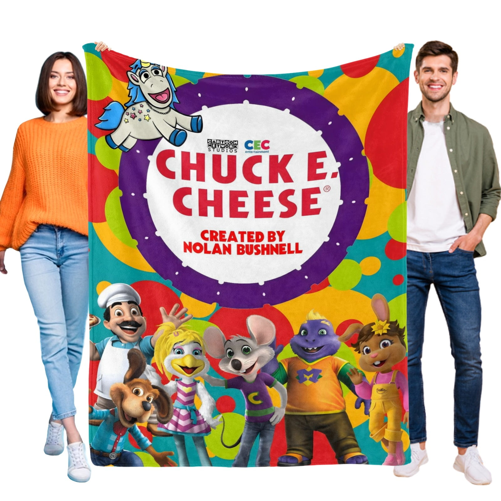 Chuck E Cheese-Anti-Pilling Flannel Blanket Soft Lightweight Plush ...