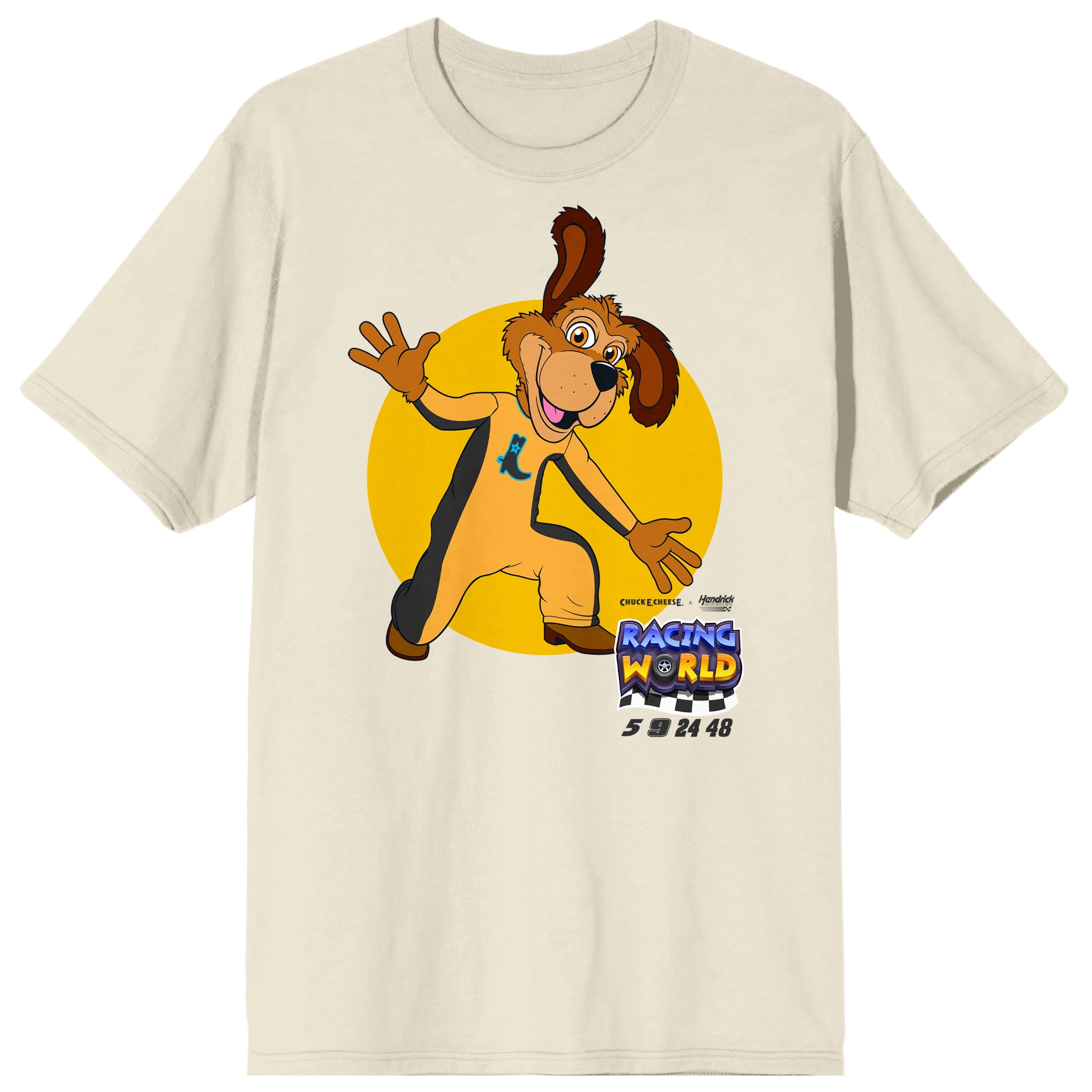 Chuck E. Cheese Jasper & Racing World Logo Crew Neck Short Sleeve ...