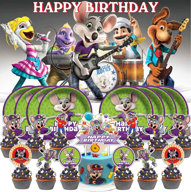 Chuck E Cheese Party Supplies Birthday Decorations Plates Banner Kids ...
