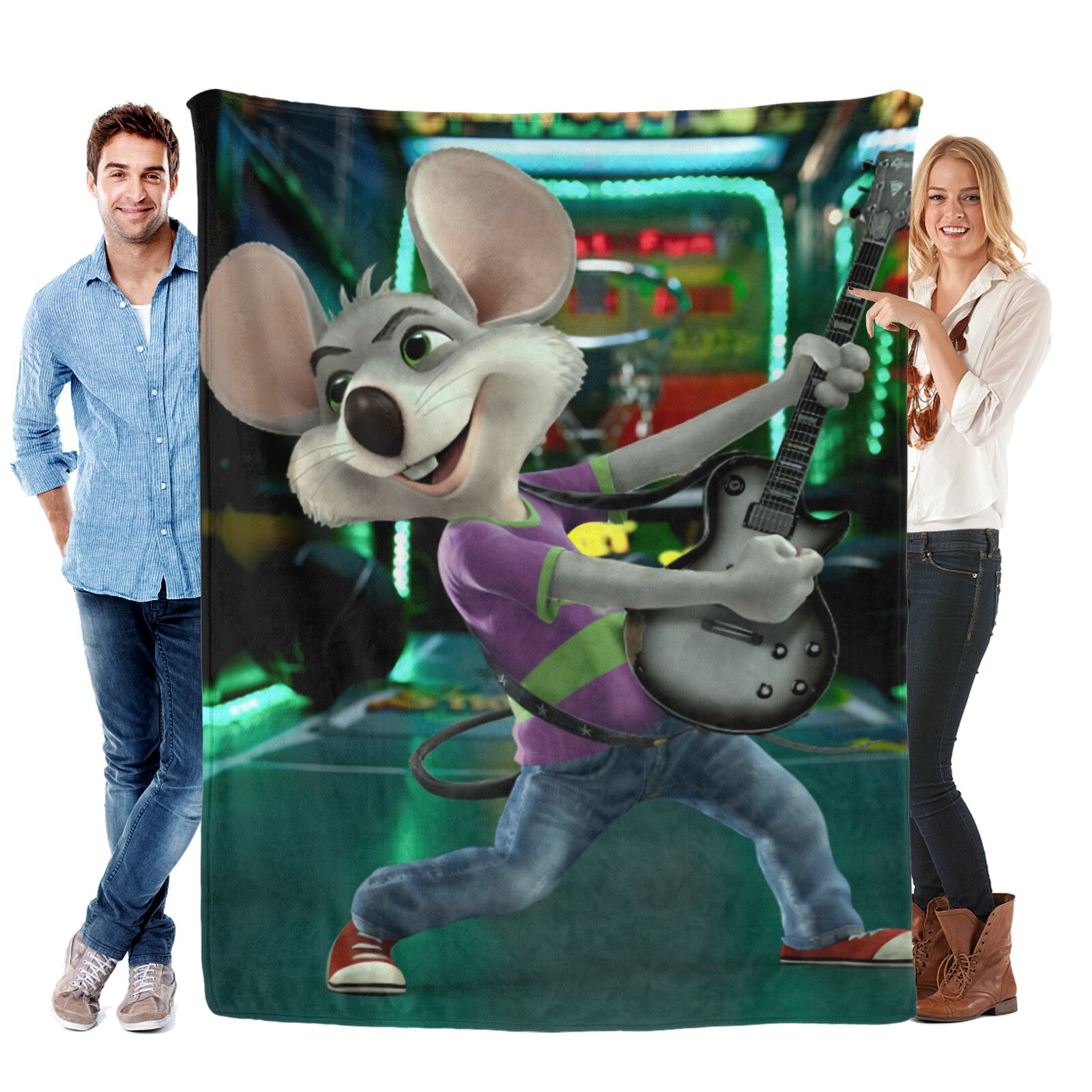 Chuck E Cheeses Blanket Soft Bed Sofa Couch Throw Cozy Lightweight ...