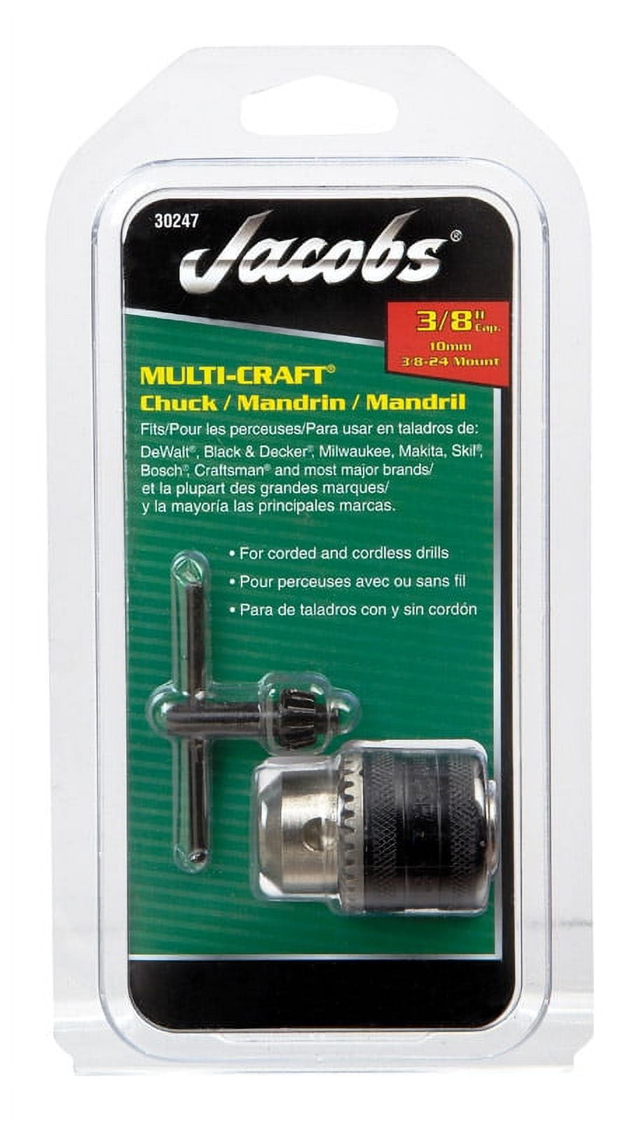 Chuck Jacobs 3/8" and Key Multi-Craft - Walmart.com