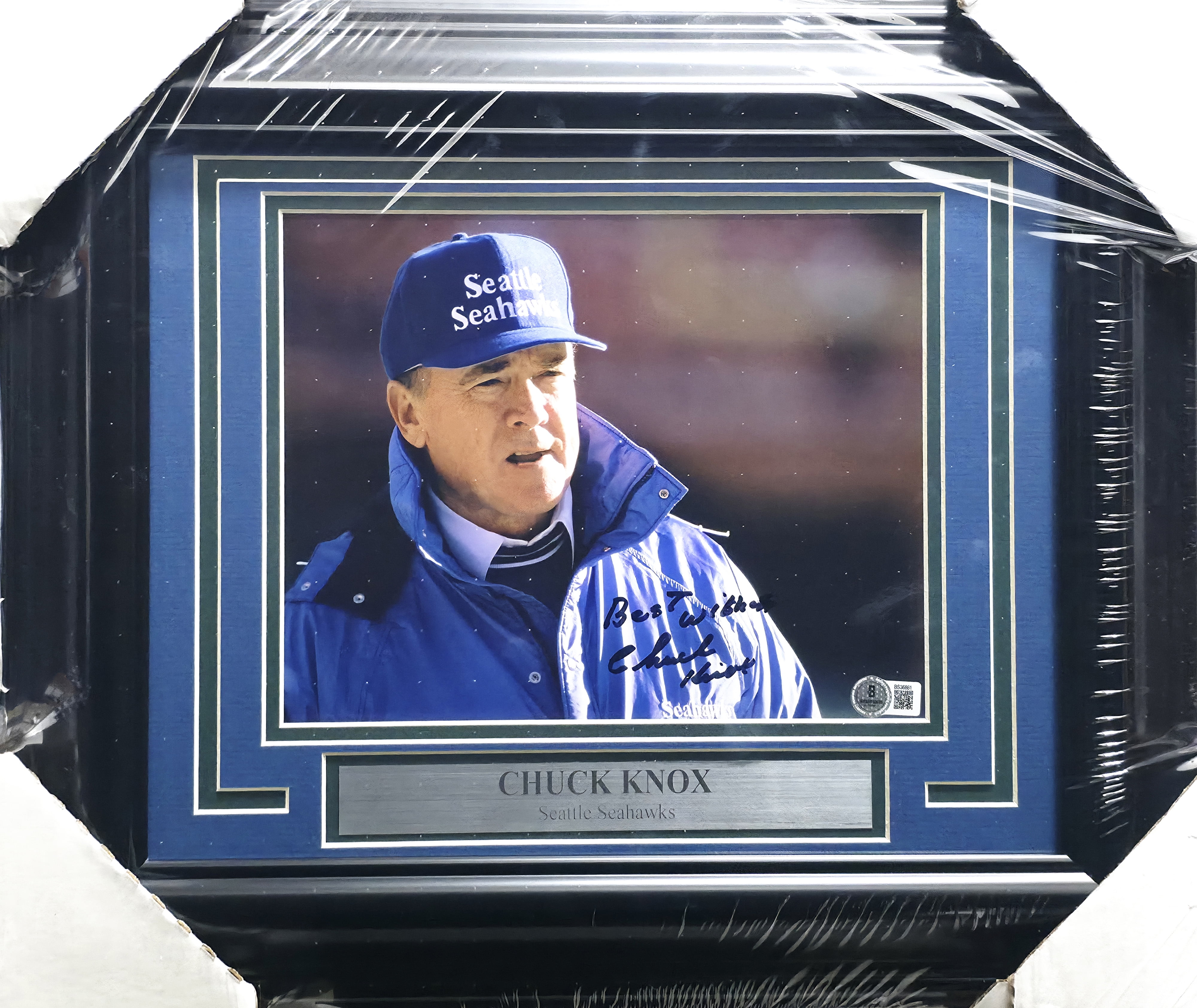 Chuck Knox Autographed Framed 8x10 Photo Seattle Seahawks Beckett BAS ...