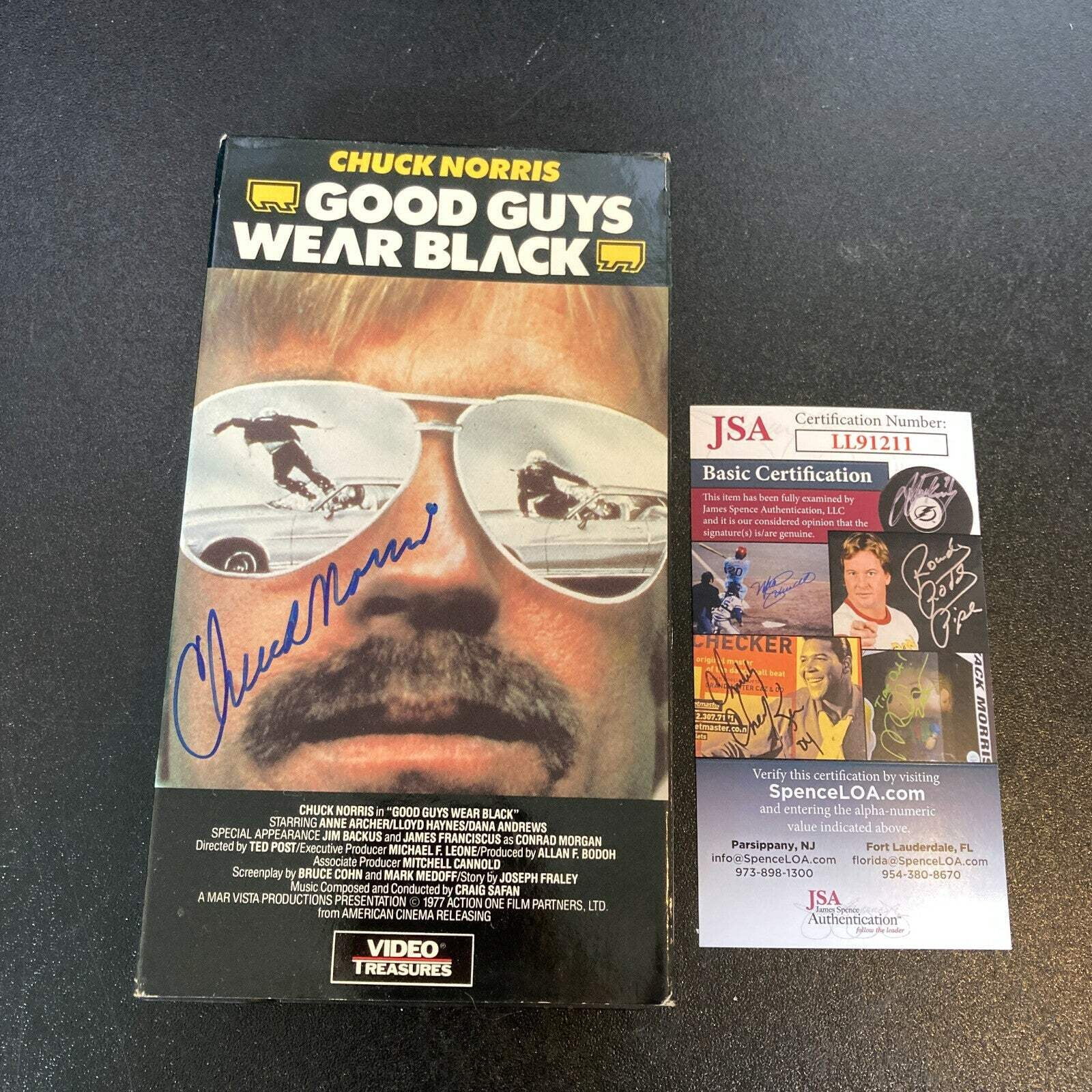 Chuck Norris Signed Autographed Good Guys Wear Black VHS Movie JSA COA ...