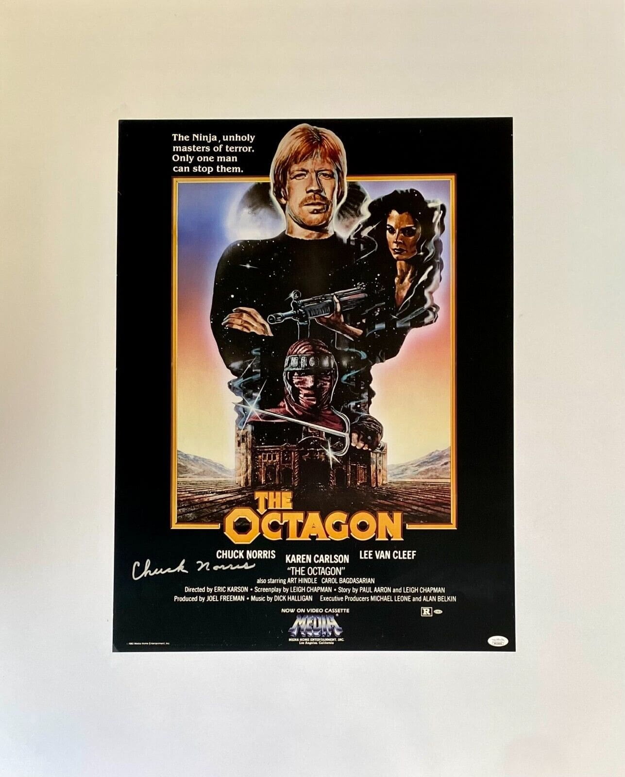 Chuck Norris Signed Autographed The Octagon Original Movie Poster JSA ...