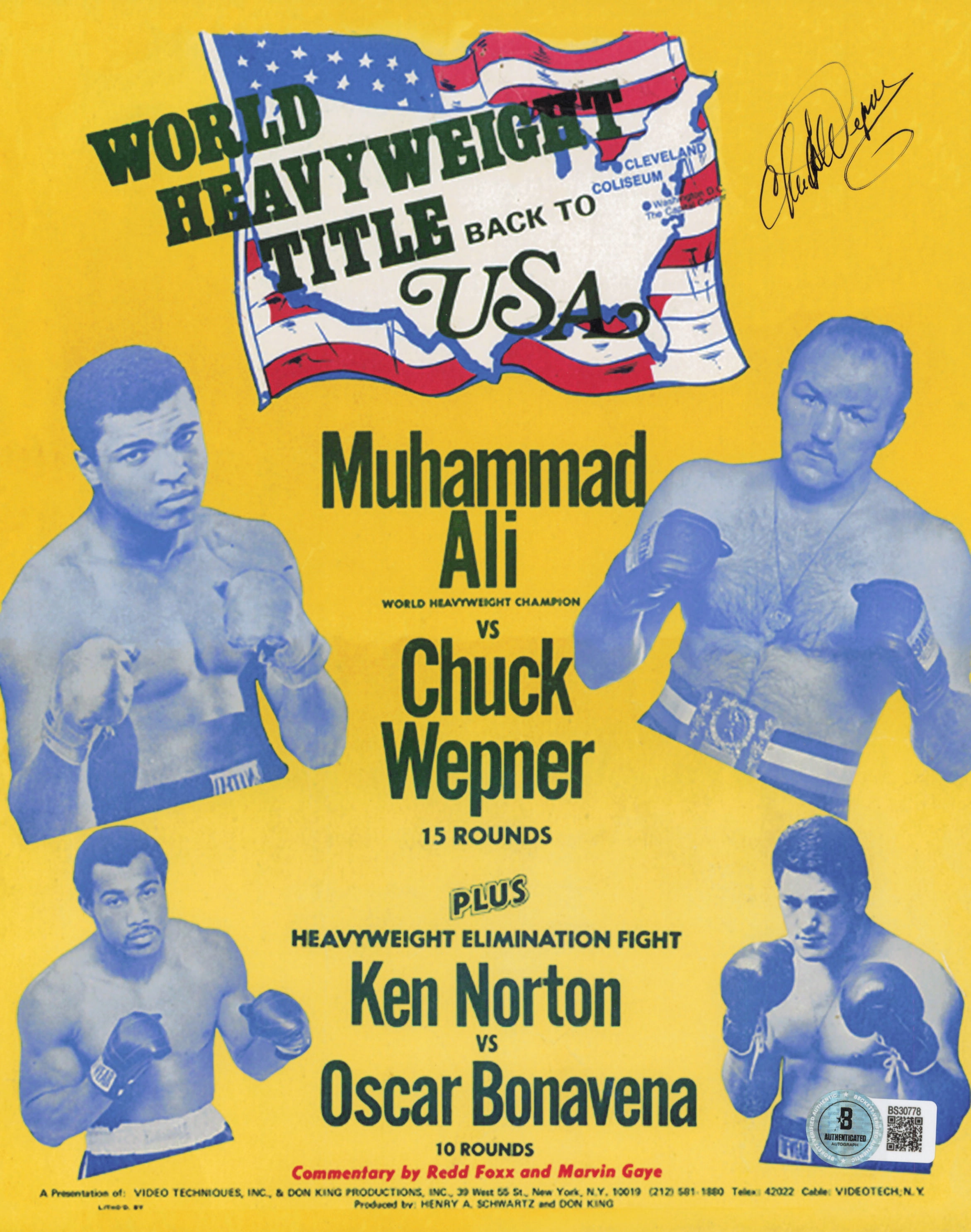 Chuck Wepner Autographed 8x10 Photo Beckett BAS QR #BS30778 - Walmart.com